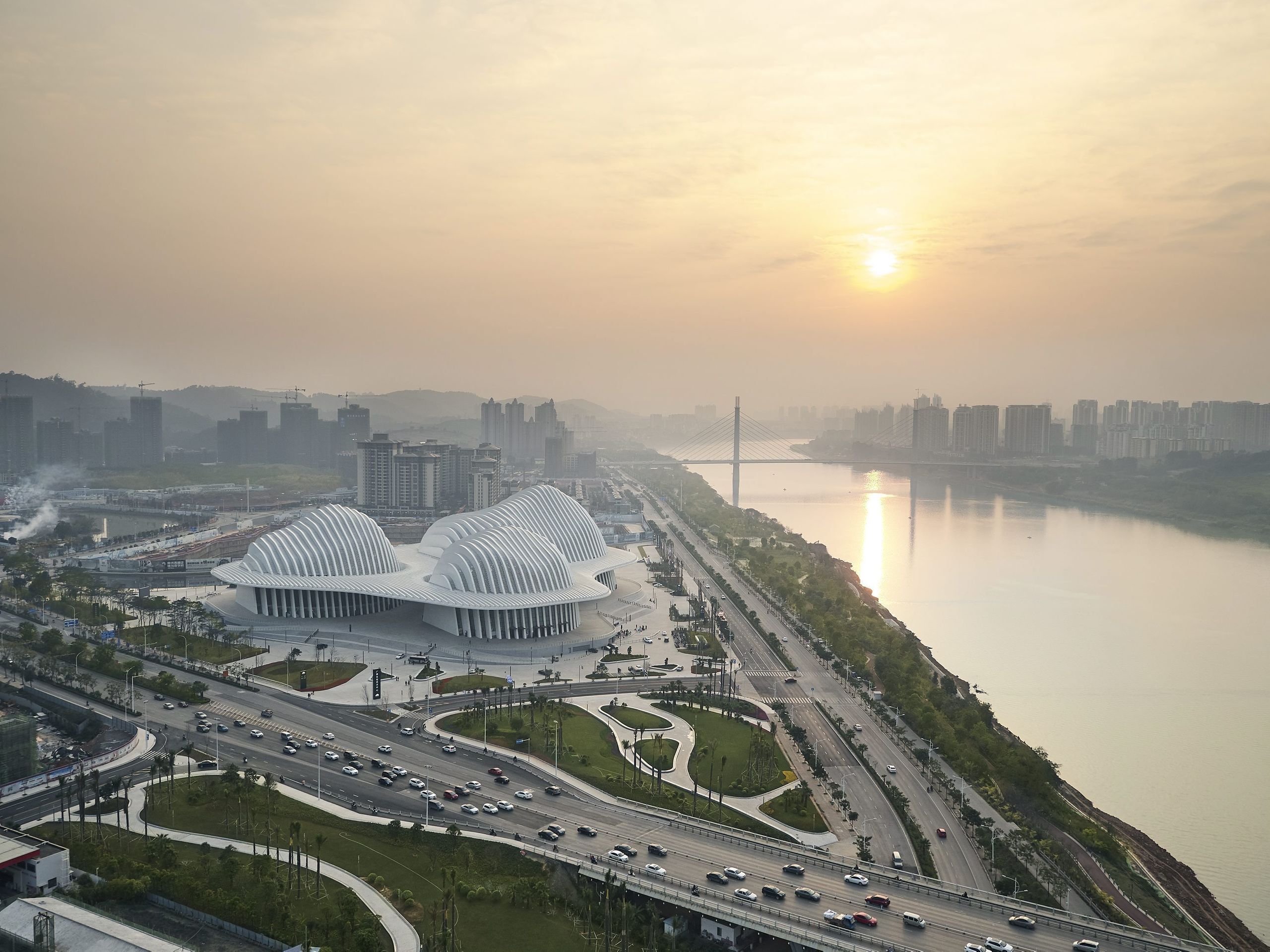 Tianjin Binhai Cultural Center and Museum - Projects - gmp Architekten